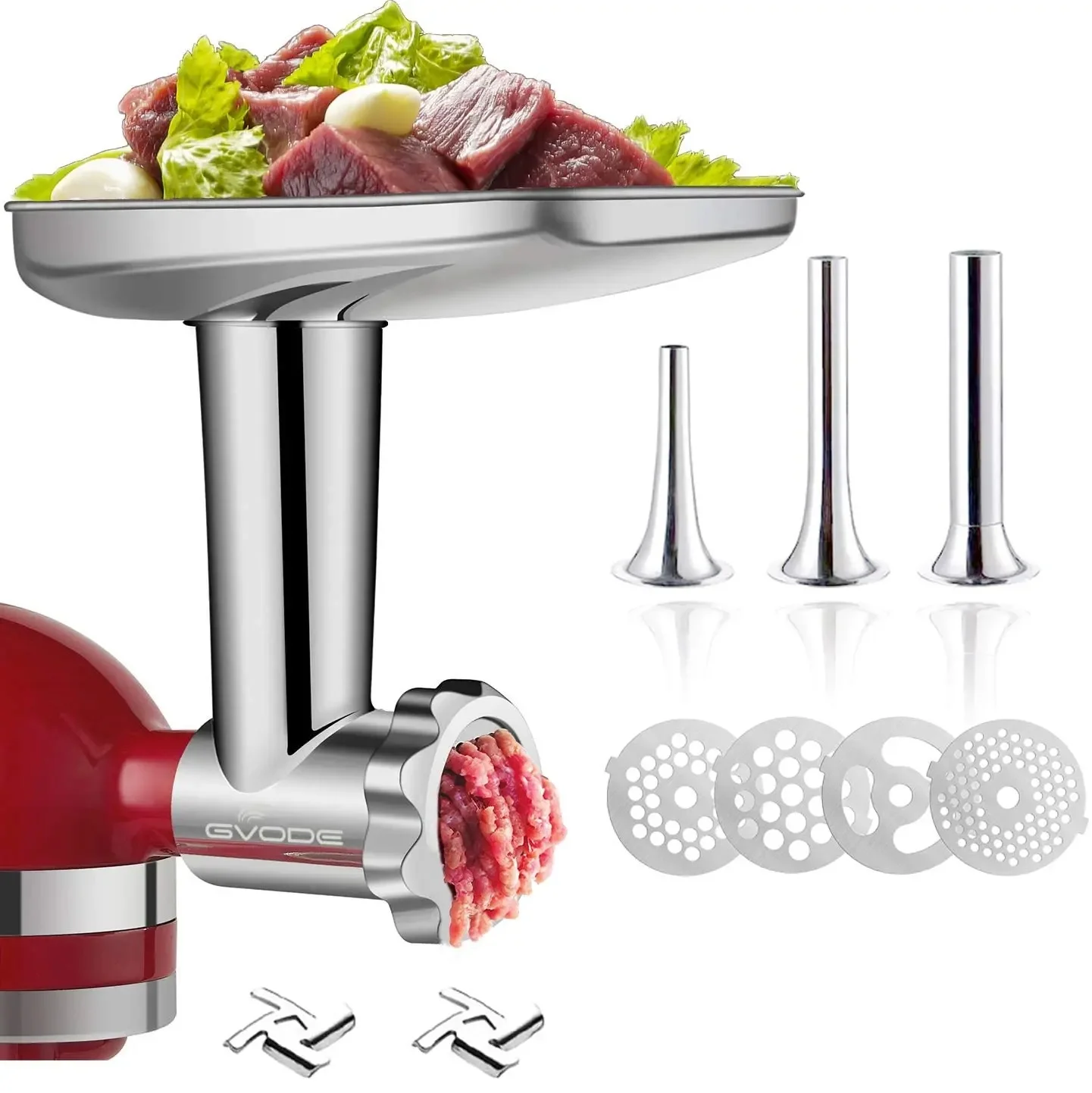 Stainless-Steel-Food-Grinder-Attachment-for-KitchenAid-Stand ...