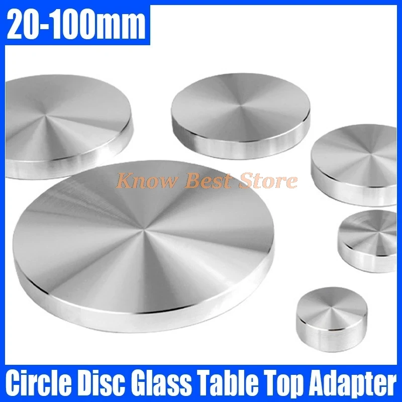 2/4PC Aluminum Circle Disc Glass Table Top Adapter Round Table Feet Pad ...