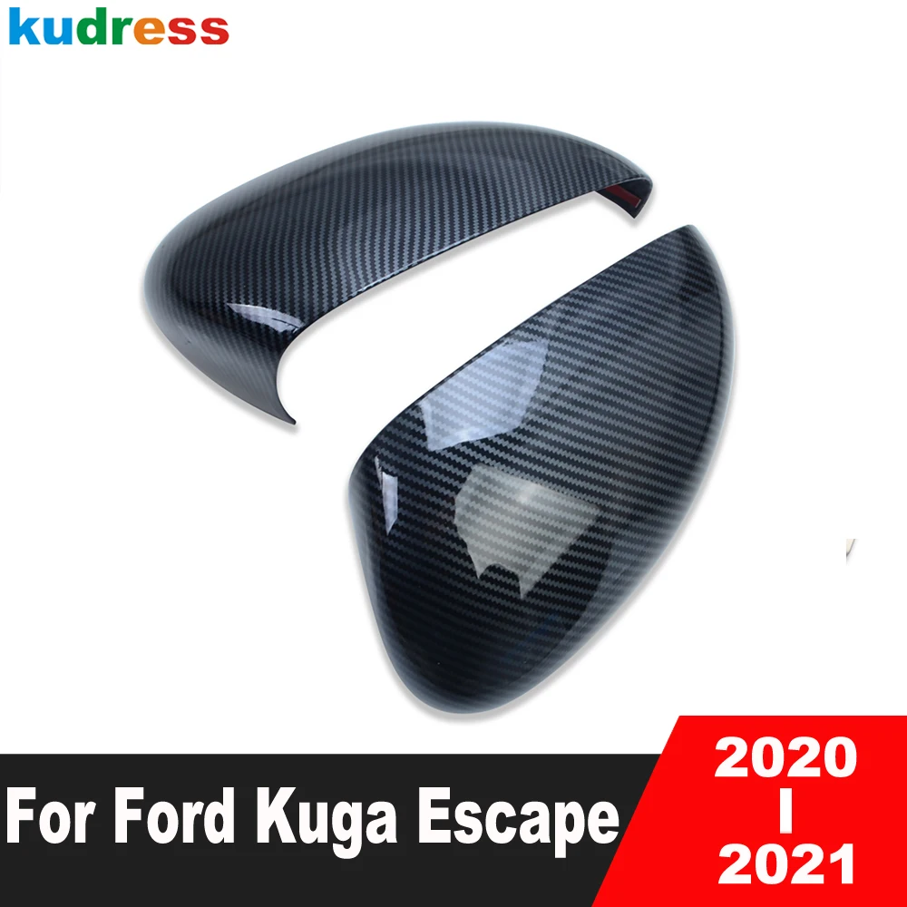 For Ford Kuga Escape 2020 2021 Carbon Fiber Rearview Mirror Cover Trim ...