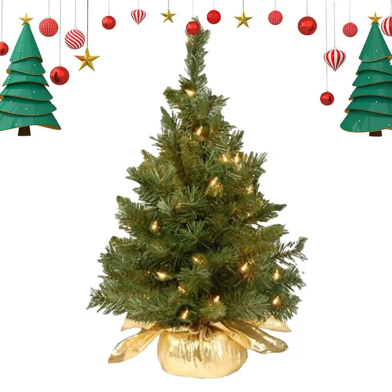 Christmas Trees Prelighted Artificial Pine Tree 60cm Realistic Pre-lit ...