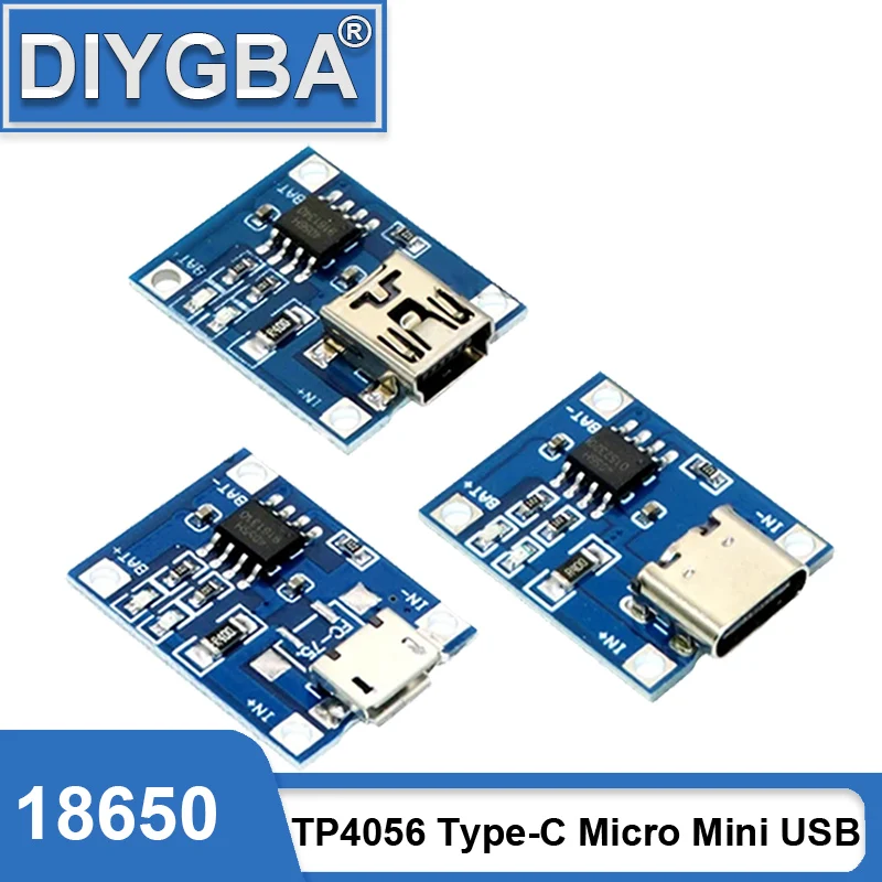 2pcs TP4056 Micro USB 5V 1A 18650 Lithium Battery Charging