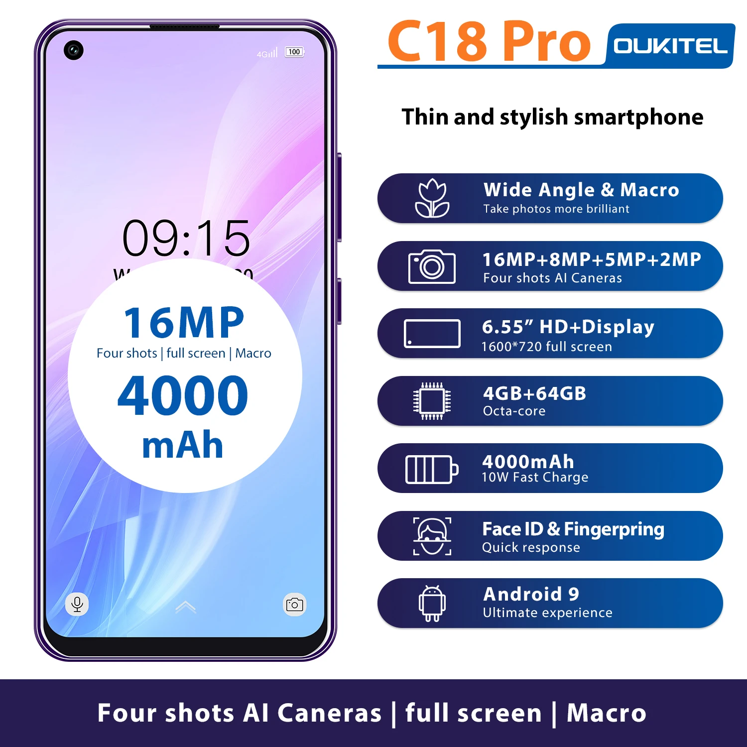 OUKITEL-C18-Pro-Mobile-Phone-6-55-HD-Exibi-o-Completa-20-9-Bateria ...