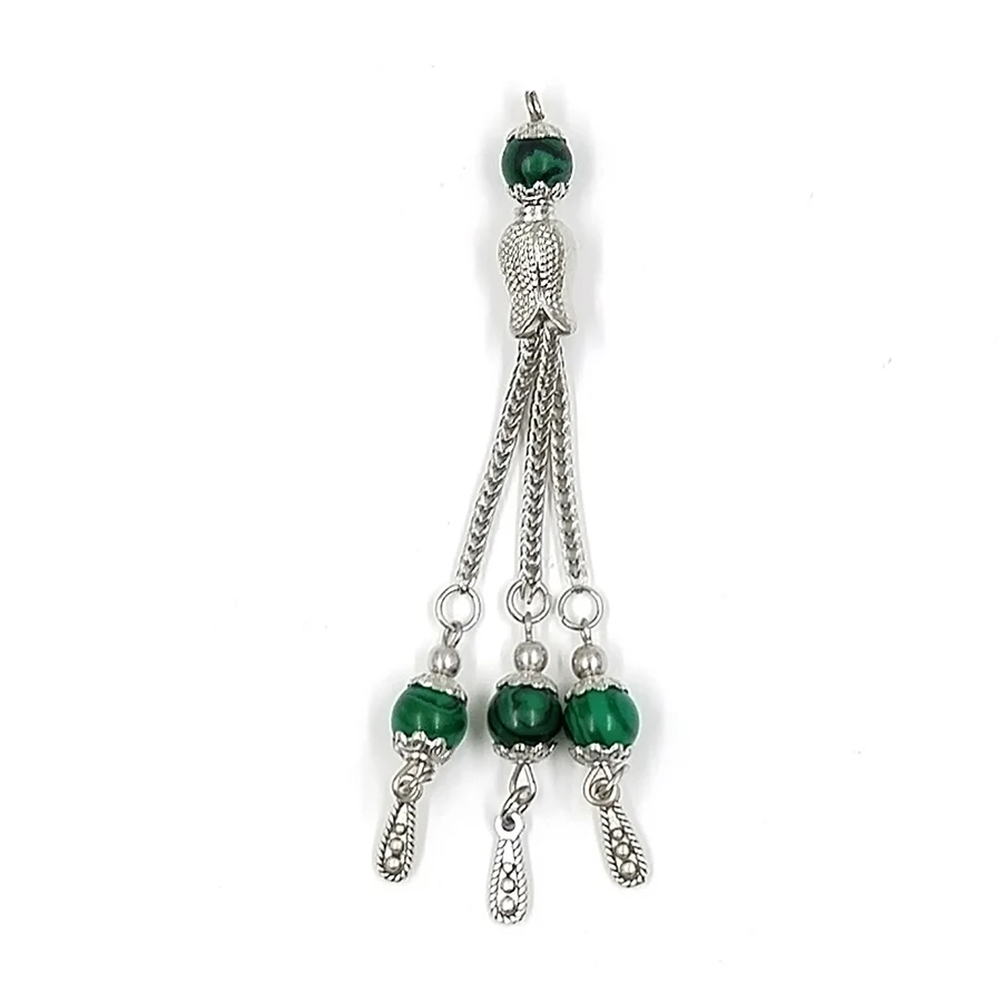 Tasbih-Accessories-malachite-beads-metal-Tassel-making-misbaha-prayer ...