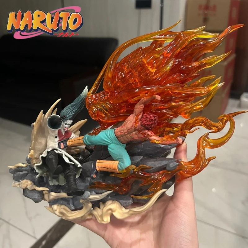21cm Naruto Anime Action Figures Might Guy Vs Uchiha Madara Luminescent ...