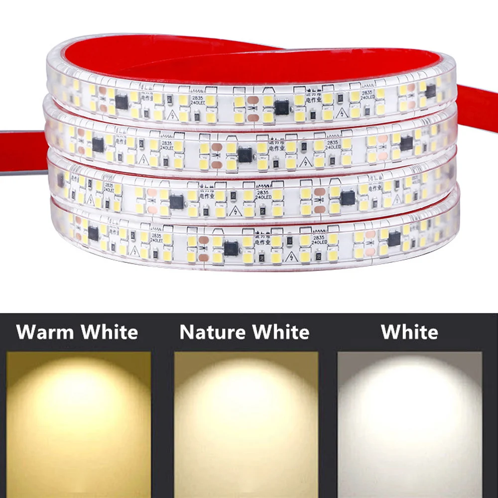 Imperme-vel-LED-Strip-Lights-Diode-Tape-Adhesive-L-mpada-ao-ar-livre-AC ...