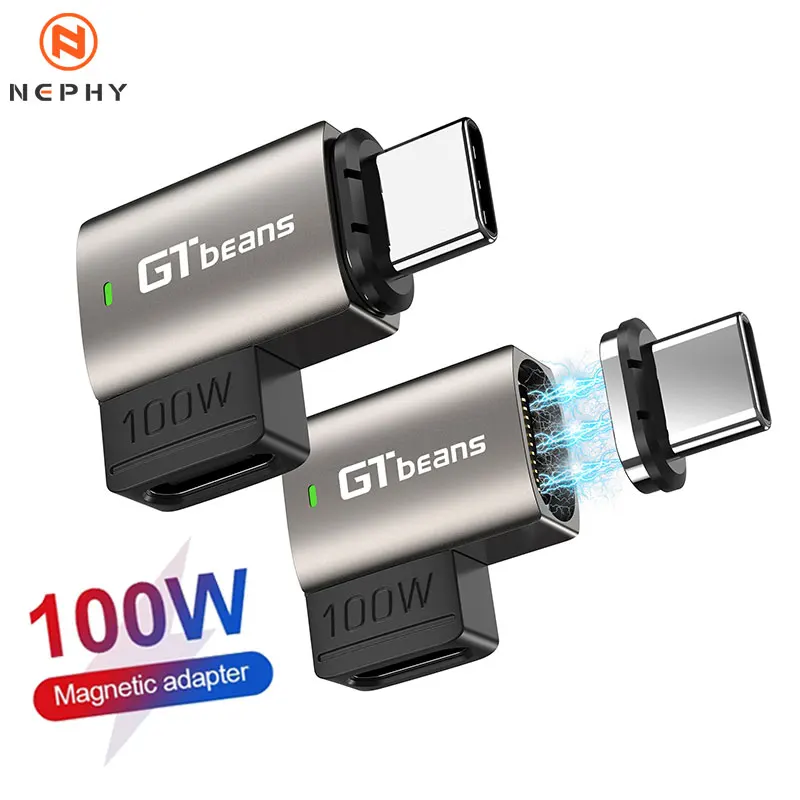 100W Usb C To Type C Magnetic Adapter Fast Charging 11Pins Usb Type C ...