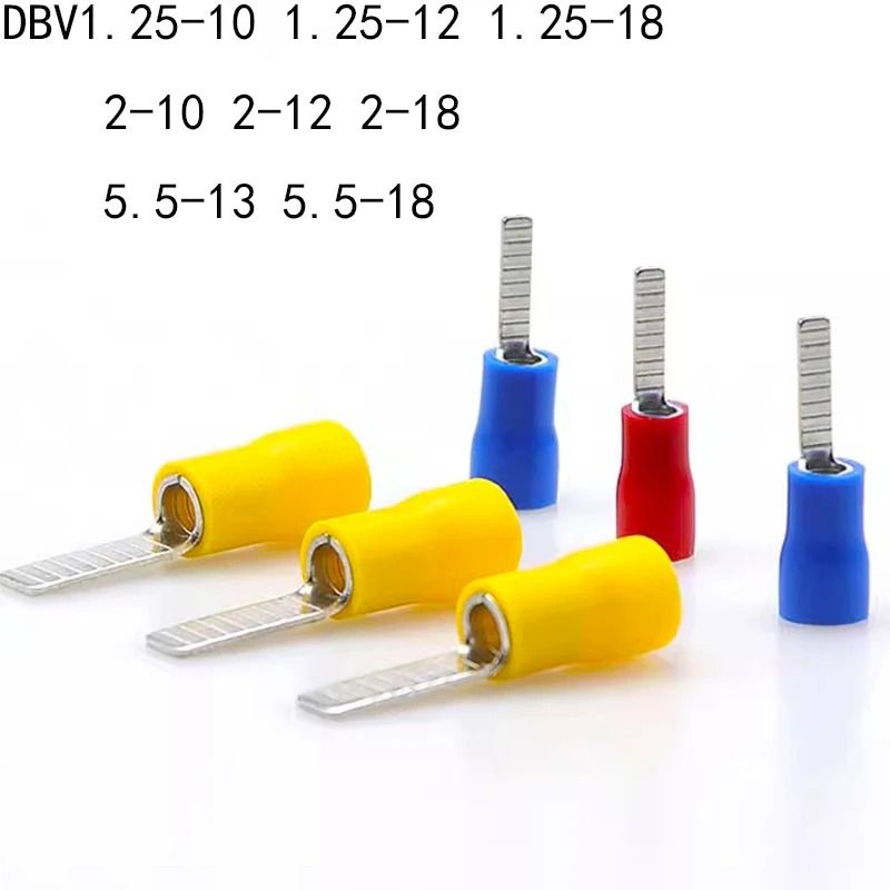 PVC-Insulated-Blade-Terminal-Electrical-Wire-End-Flat-Needle-Crimp ...