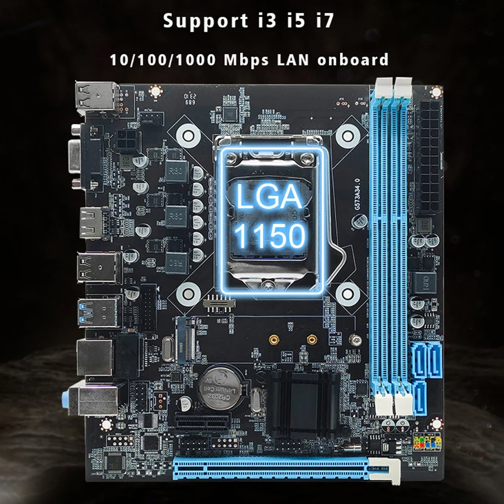 H81-Computer-Motherboard-2-X-240-pin-DDR3-SDRAM-Slot-Micro-ATX-LGA1150 ...