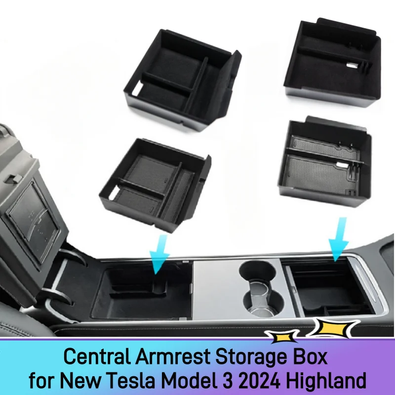 Central-Armrest-Storage-Box-for-New-Tesla-Model-3-2024-Highland ...