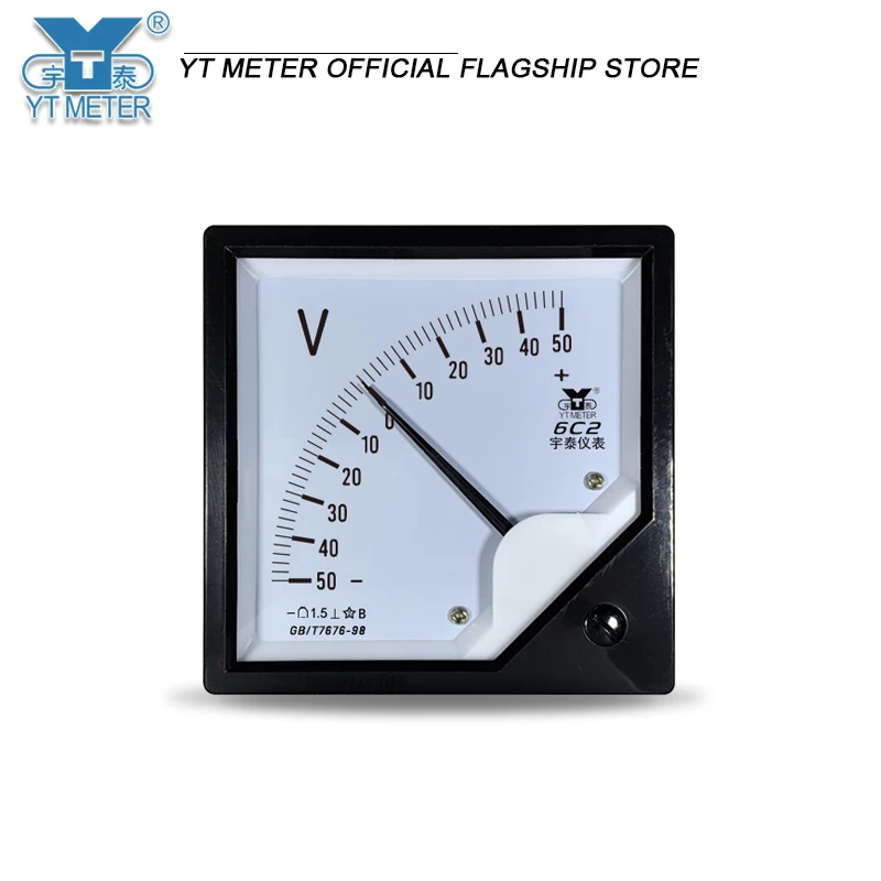 6c2 Positive and negative voltmeter 30v bidirectional pointer dc50v± ...