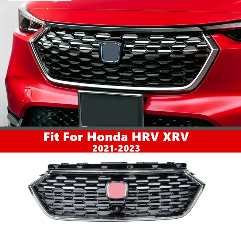 ミディアムグリルレーシンググリルスポーツスタイル,ブラックグリル,ホンダH RV hrv xrvに適しています2021 2023| | - AliExpress