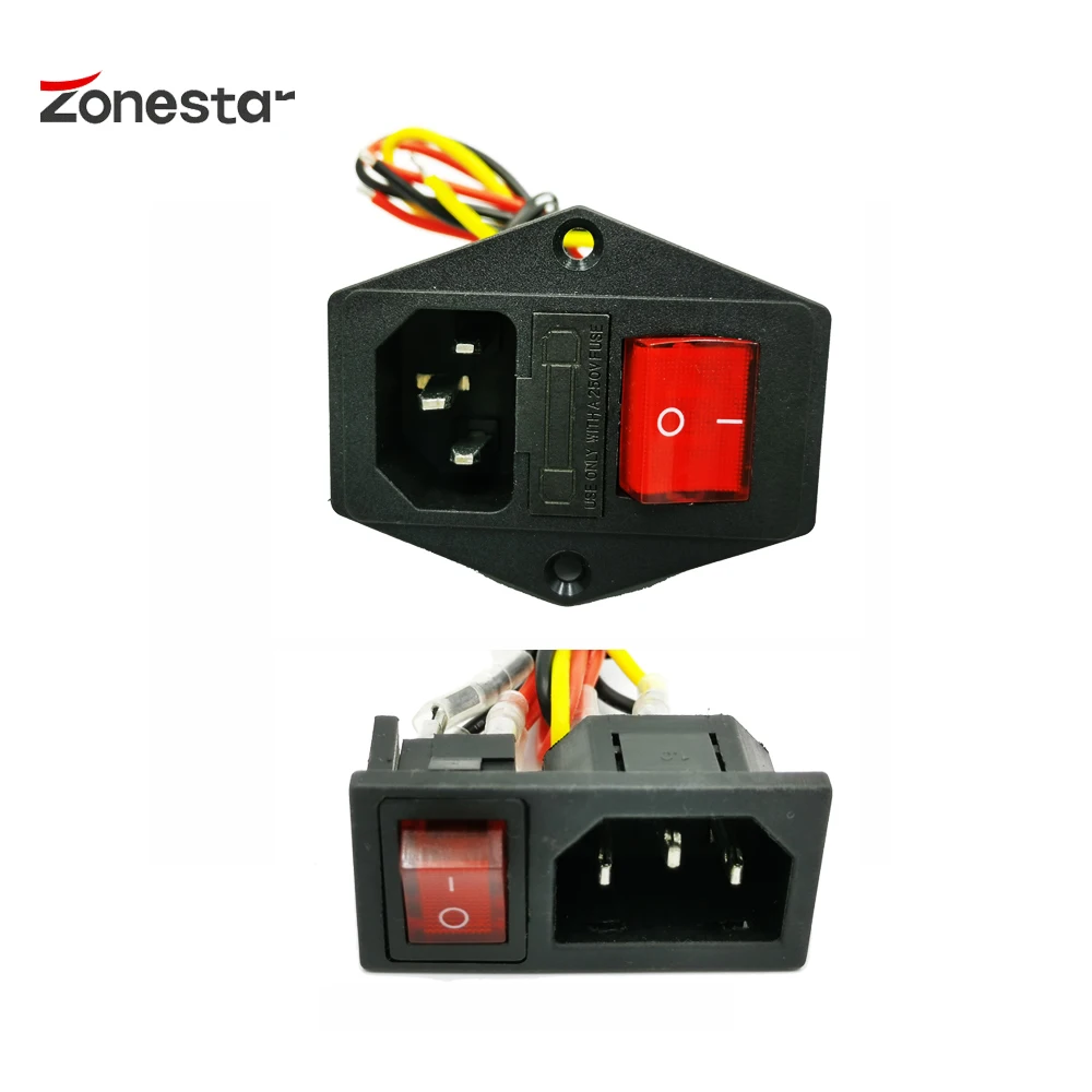 High-Quality-Black-Red-10A-250VAC-3-Terminal-Power-Socket-With-Fuse ...