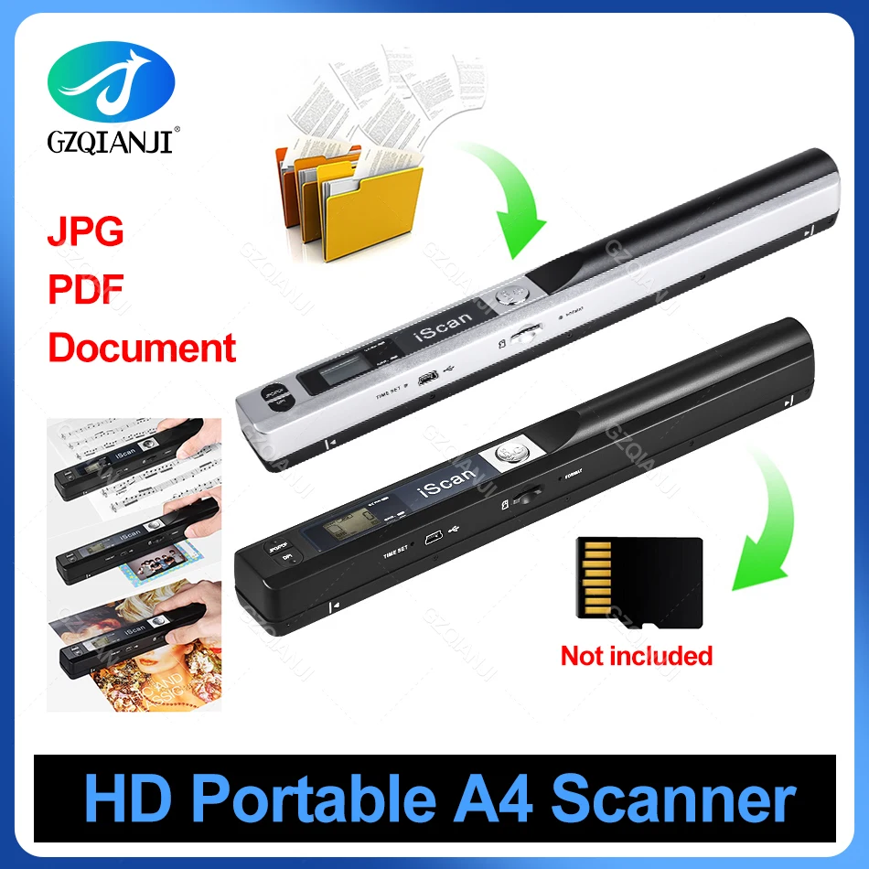 900dpi-iscan01-tragbarer-a4-Dokumenten-leser-Scanner-f-r-Vertrags-b ...