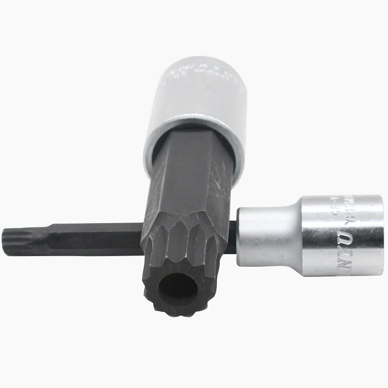 1pcs 100mm 1/2" Drive S2 Alloy Torx Screwdriver Bit 12 Point Spline ...