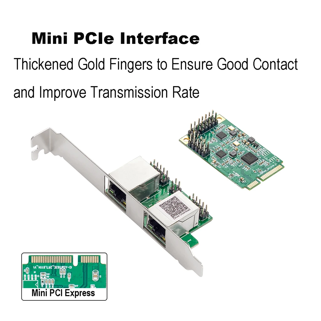 Port unique - Mini Pcie À Double Port Carte Réseau Gigabit Rtl8111h ...