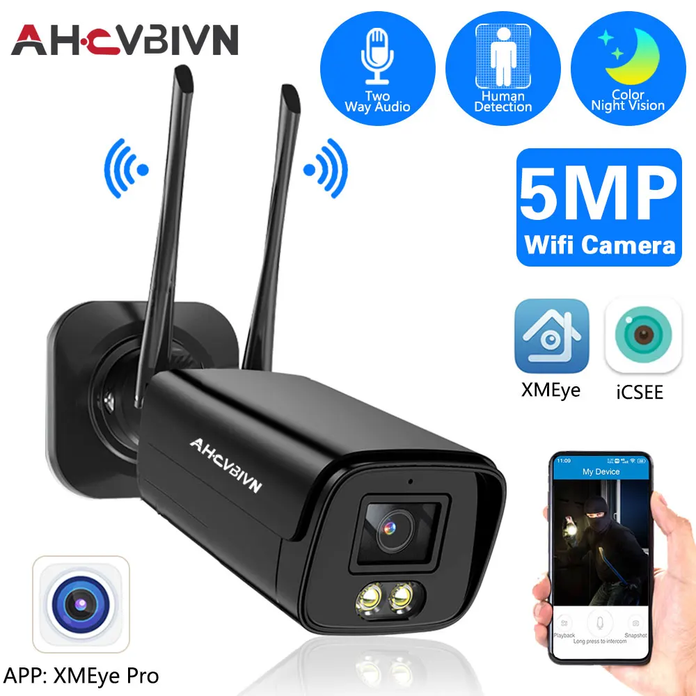 5MP-iCSEE-XMEYE-Pro-Ao-Ar-Livre-WiFi-C-mera-de-Seguran-a-Color-Night ...