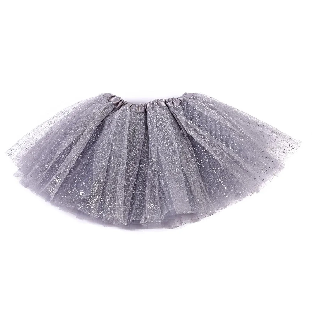2Pcs TUTU Mesh Skirt Tulle Girls Dress Kids Sequin Bronzing Tutus Child ...