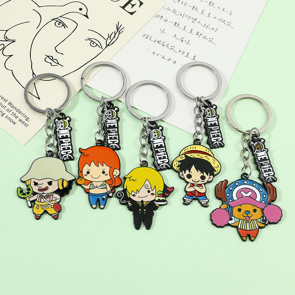 Anime-One-Piece-Keychain-Cute-Monkey-D-Luffy-Chopper-Sanji-Nami-Pendant ...