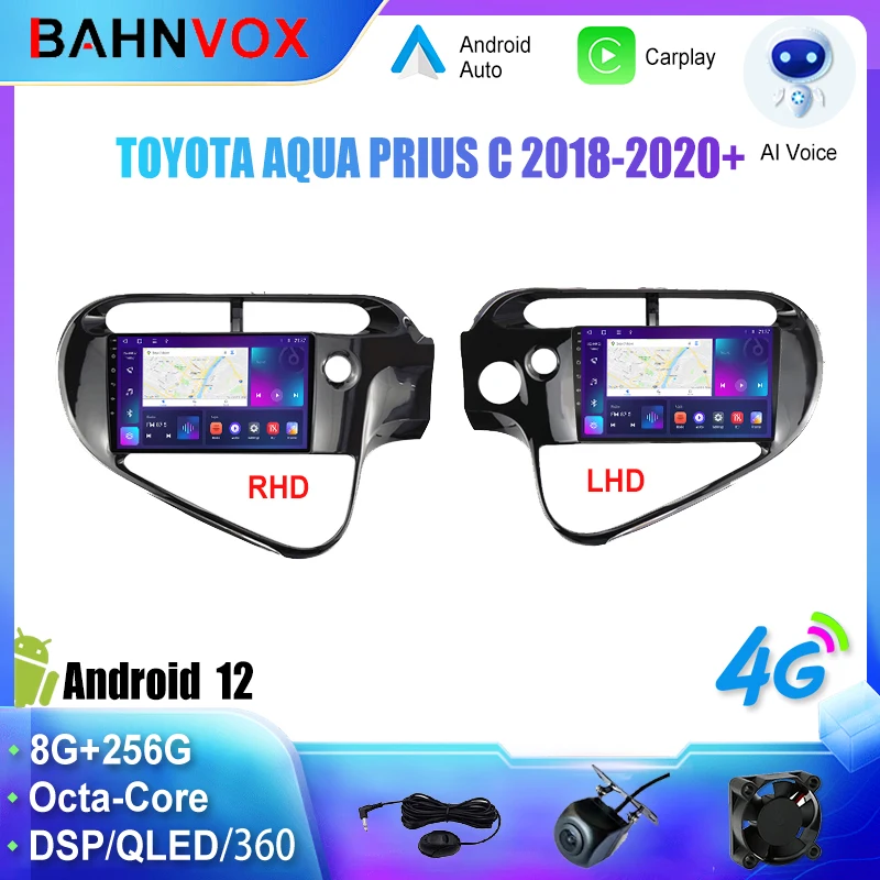 Android Car Radio Carplay for TOYOTA AQUA PRIUS C 2018 2020 GPS ...