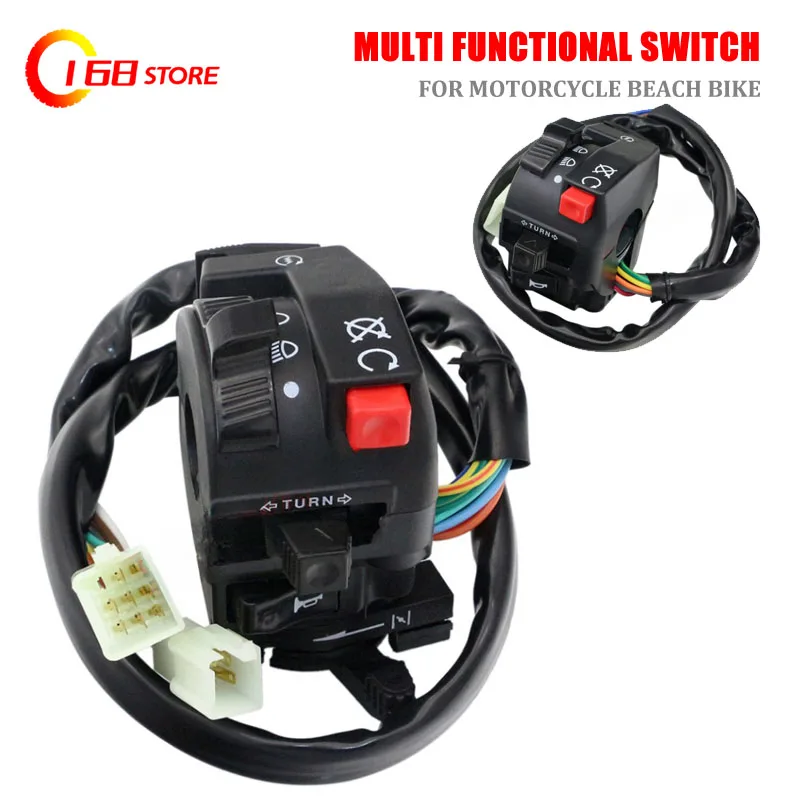 Motorcycle-Electric-Start-Switch-Horn-Turn-Signals-Indicator-Switch-Far ...