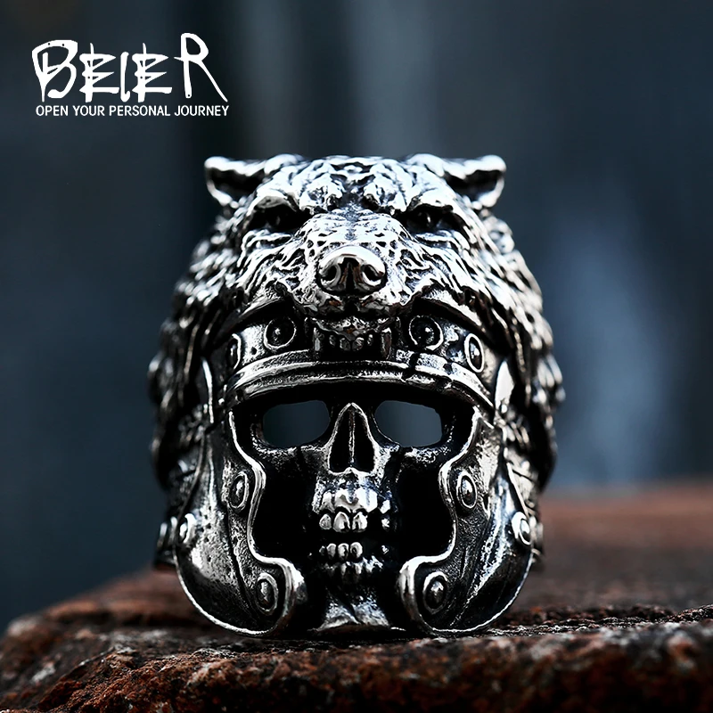BEIER-2022-New-Creative-Design-Stainless-Steel-Viking-Wolf-Warrior-Wolf ...
