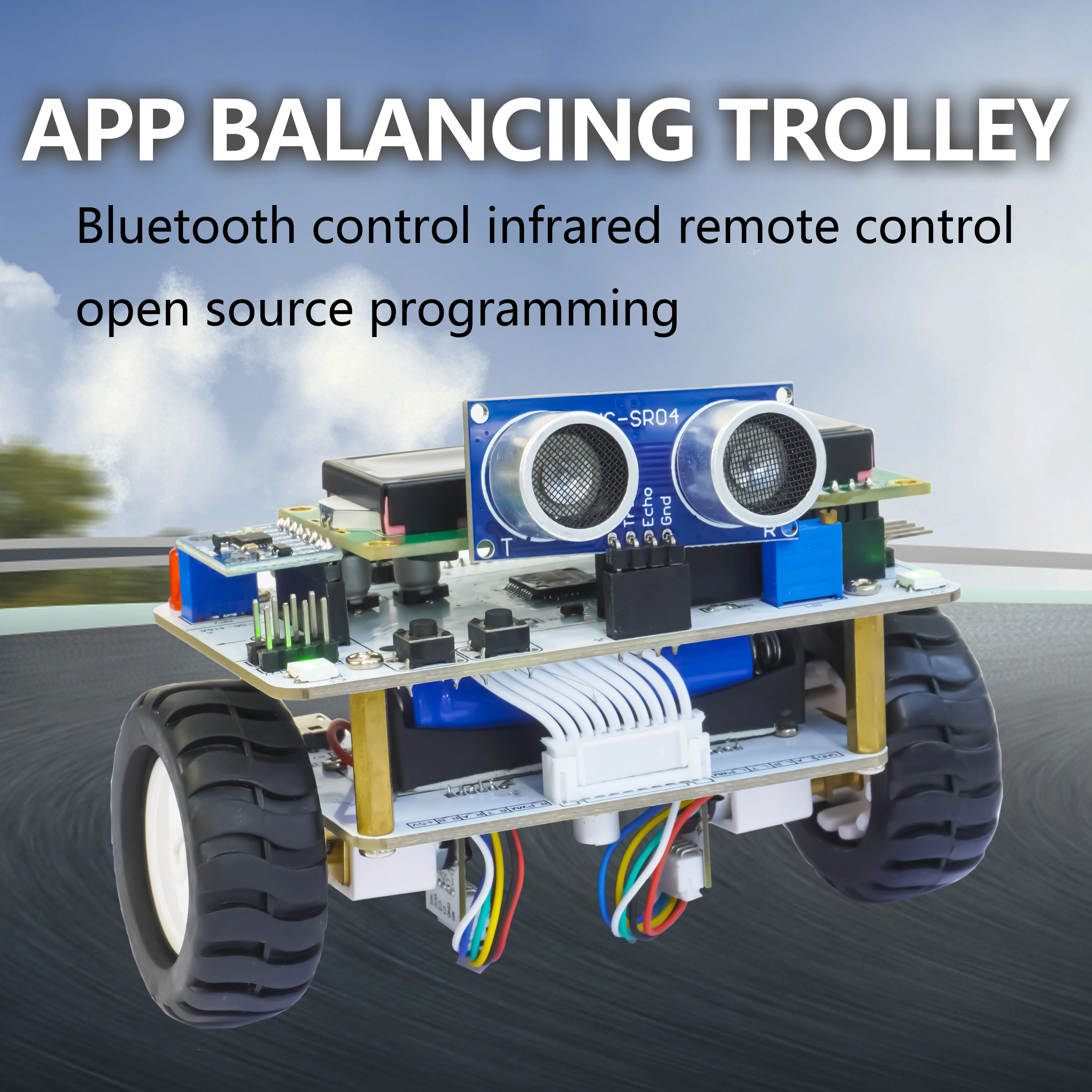 C51 Single-Chip Microcomputer Two-Wheel Self-Balancing Car Automatic Intelligent Robot Assembly ...