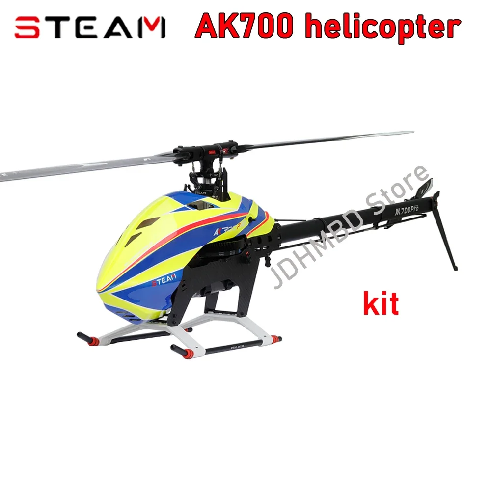 Steam AK700 RC Helicopter 6CH 3D Flybarless KIT Combo Set H700T Non ...