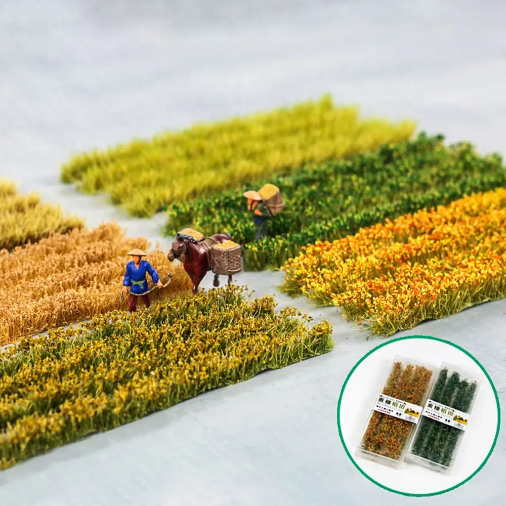 Miniature-Rice-Field-Scene-Model-Grass-Tufts-Train-Sand-Table-Building ...