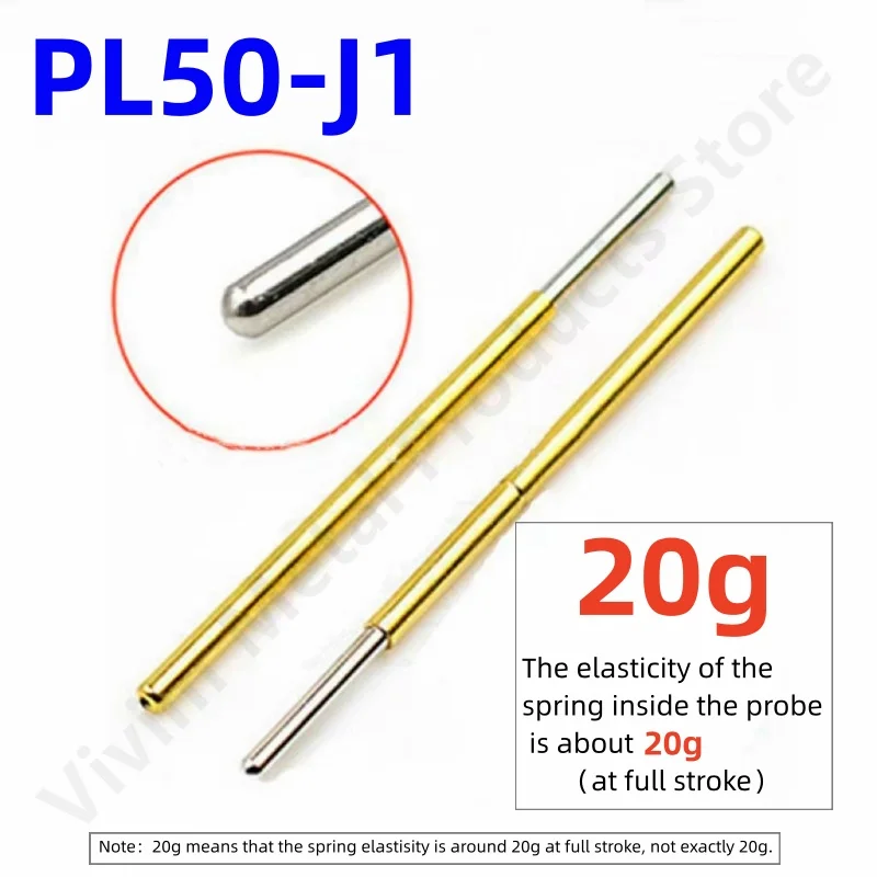 20-100PCS-PL50-J1-20g-Spring-Test-Probe-Test-Pin-Pogo-Pin-PL50-J ...