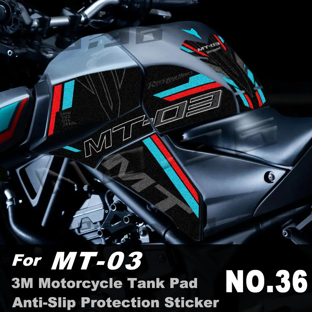 For YAMAHA MT-03 mt03 3M Motorcycle Fuel Tank Pad Protection Grips Knee ...