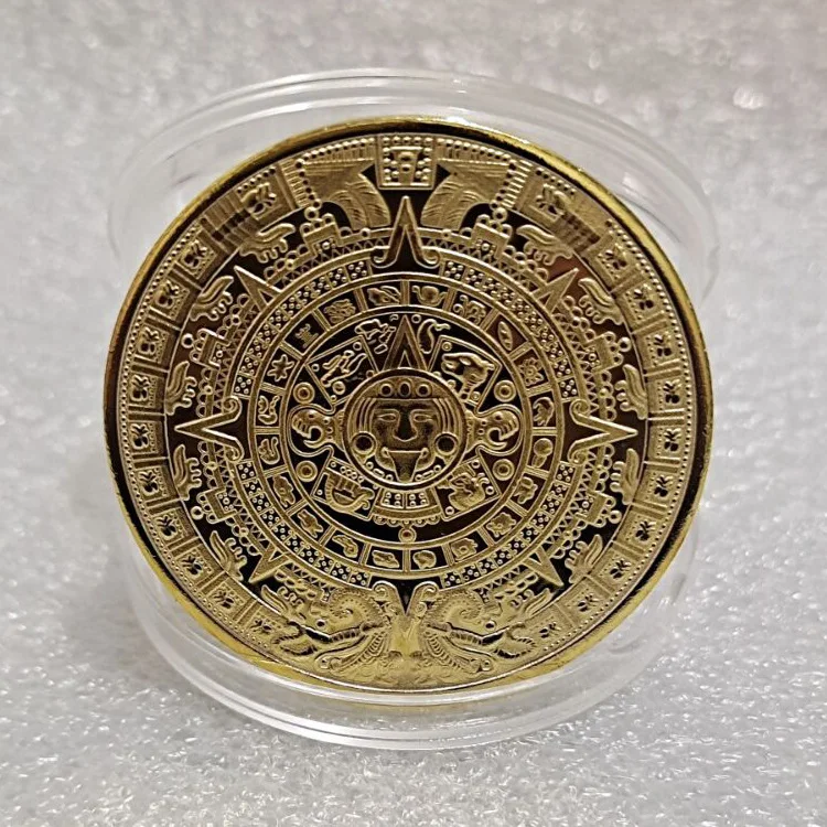 Mayan-Commemorative-Coin-Pyramid-Coin-Mexican-Handicraft-Commemorative ...