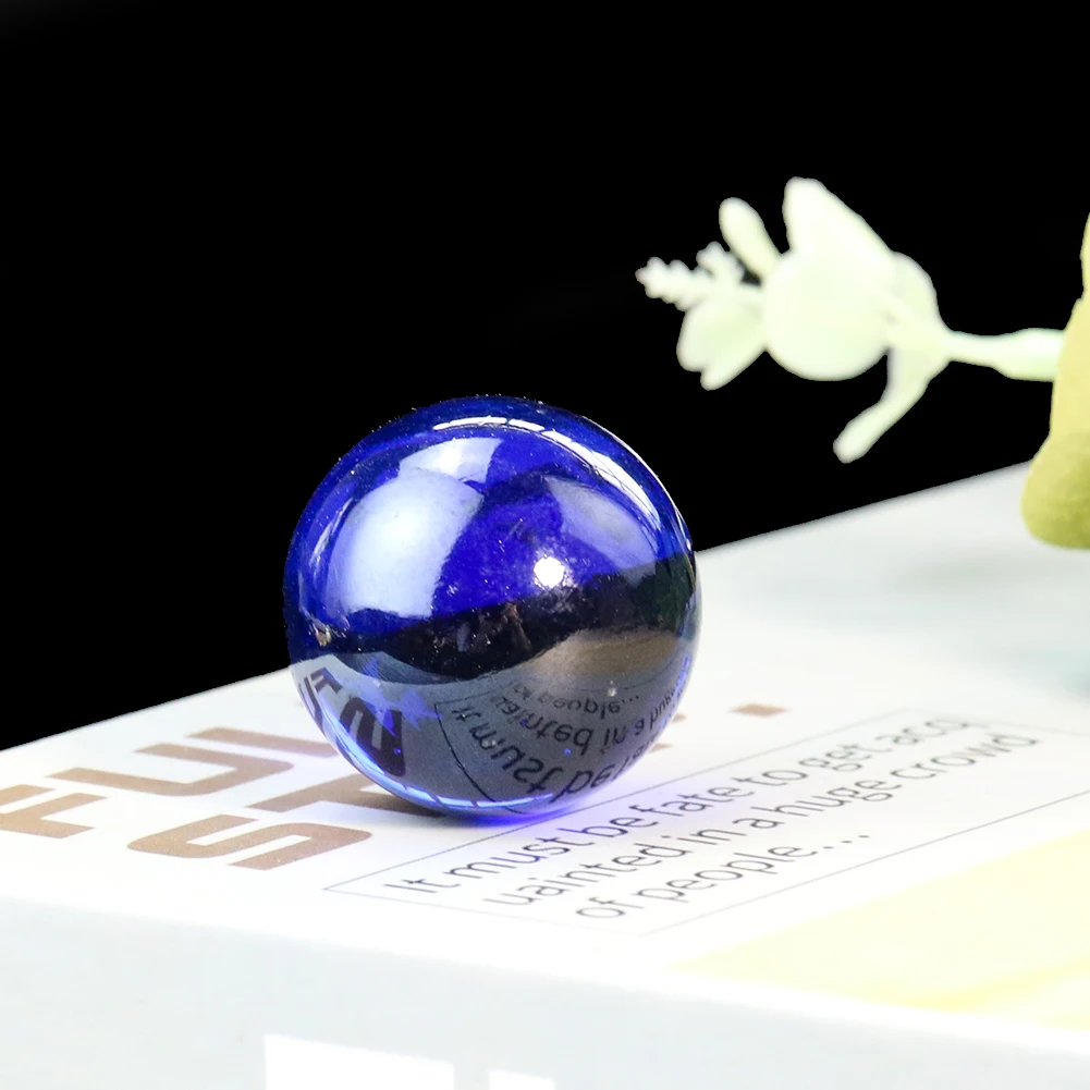 5PCS 25MM Dark Blue Glass Marbles Stone Fish Tank Aquarium Decoration ...