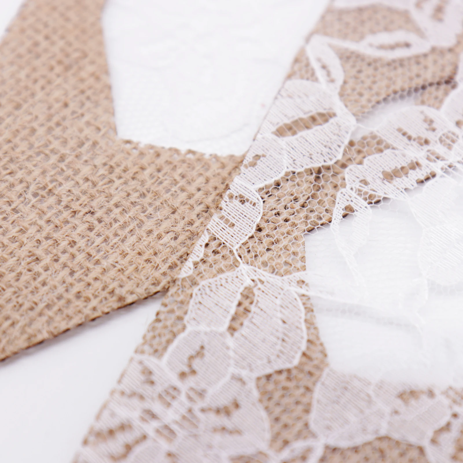 Burlap And Lace Background