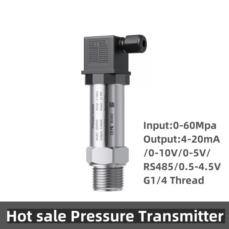 Water-Pressure-Transmitter-4-20ma-0to-10-bar-Pump-Pressure-Sensor ...