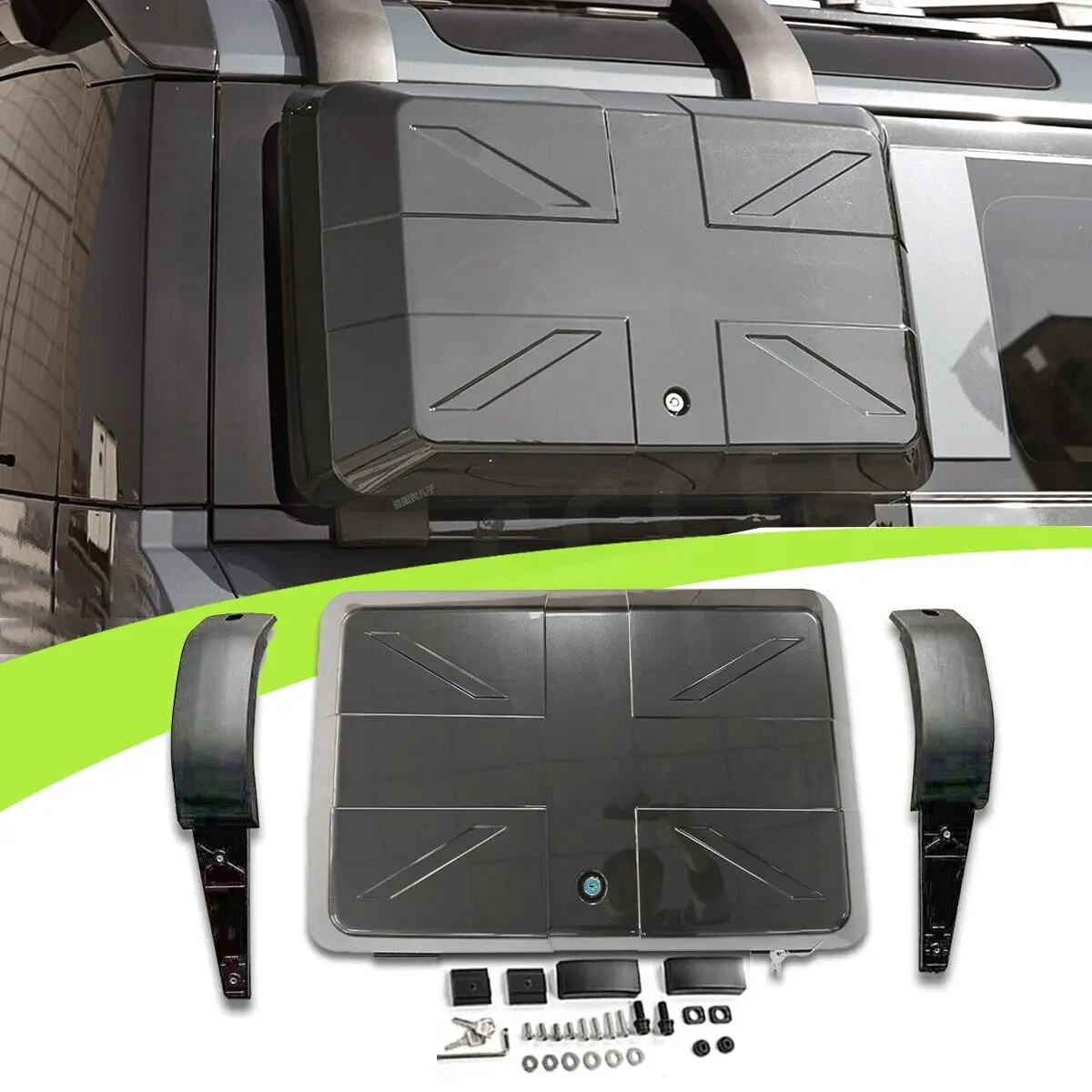 Carpathian-Grey-Exterior-Side-Mounted-Gear-Box-Carrier-For-LR-Defender ...