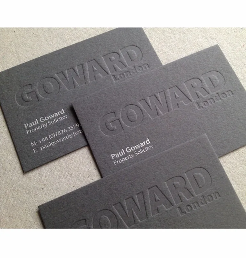 700GSM-black-business-cards-customized-with-debossing-logo-printed ...