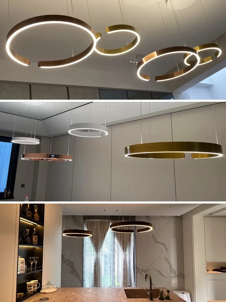 Modern Round Ring LED Chandelier – The Lamp Store
