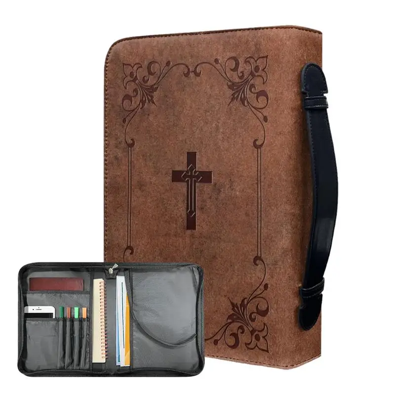 Classic-Print-Bible-Bag-for-Women-Zipper-Handle-Handbags-Bible-Leather ...