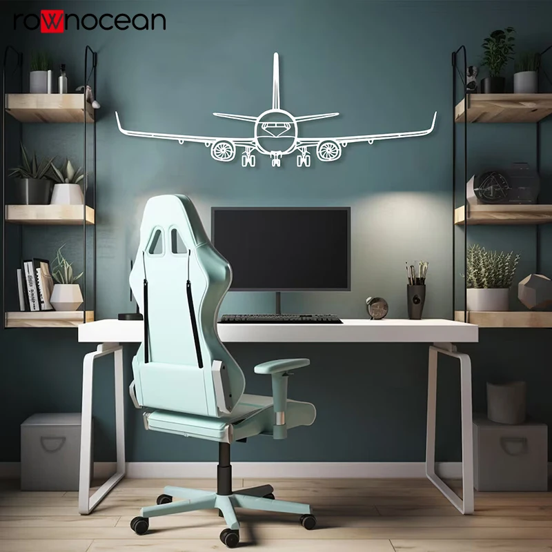 Airplane Silhouette Decor ,Pilot Gift, Large Airplane wall sticker ...
