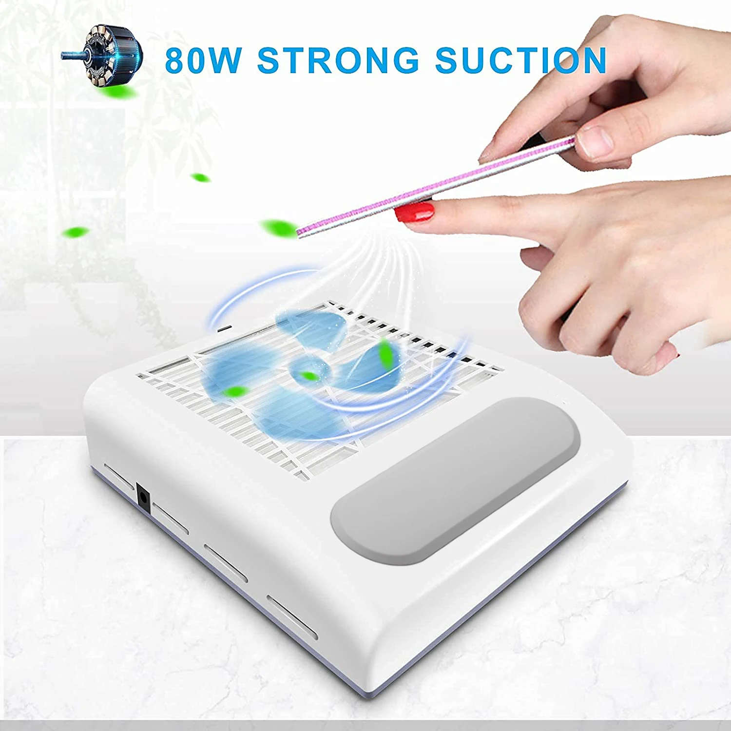 Extractor Fan For Manicure Strong Power Nail Dust Collector Manicure ...