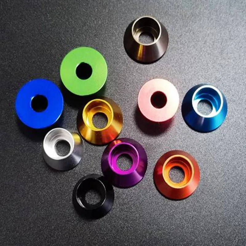 5-10pcs/lot aluminum cone cap washer m2 m2.5 M3 M4 M5 M6 m8 Corlorful ...