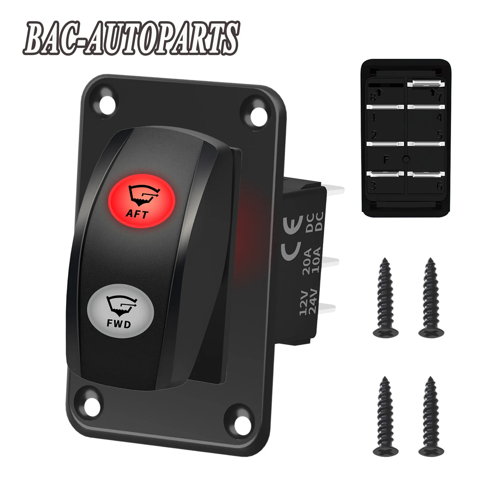 1Gang-BILGE-PUMP-Rocker-Button-Switch-Panel-12V-24V-7Pin-ON-OFF-ON-DPDT ...