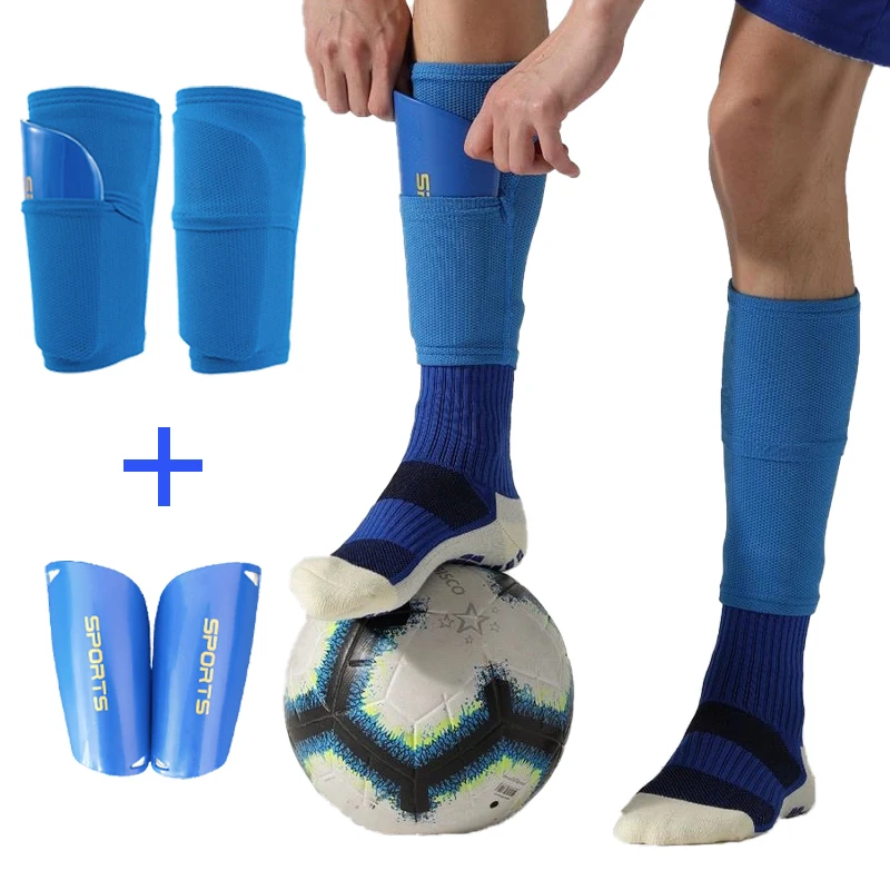 A-Set-Soccer-Shin-Guard-Adults-Kids-Socks-With-Pocket-Professional ...