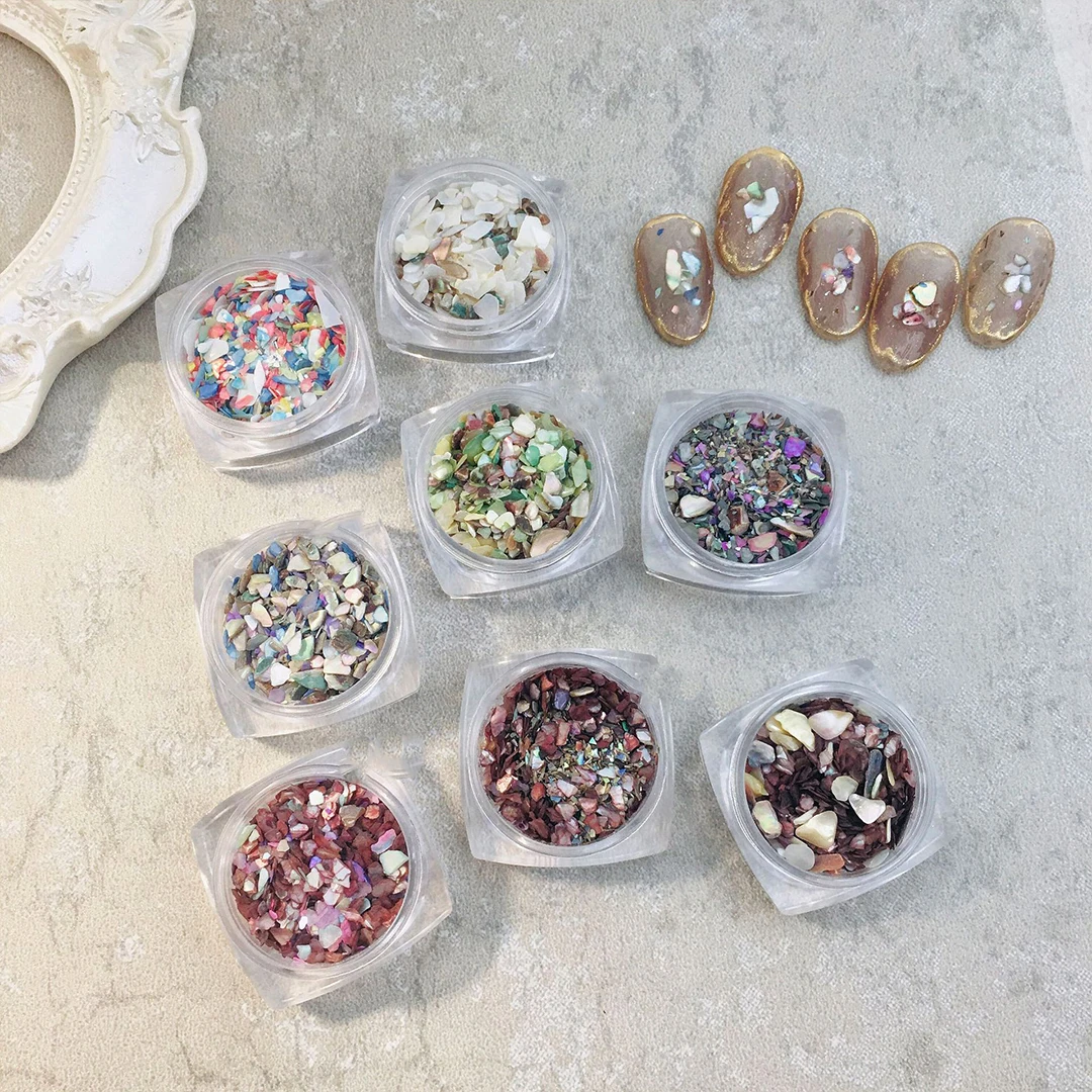 Korean Nail Sea Shell Stone 3d Shaped Charm Nail Art Parts Irregular ...