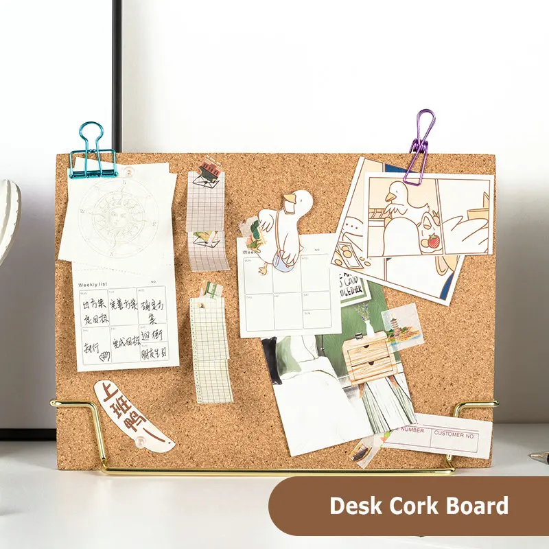 Office Cork Board 20*30cm Desk Standing Memo Board Softwood Note ...