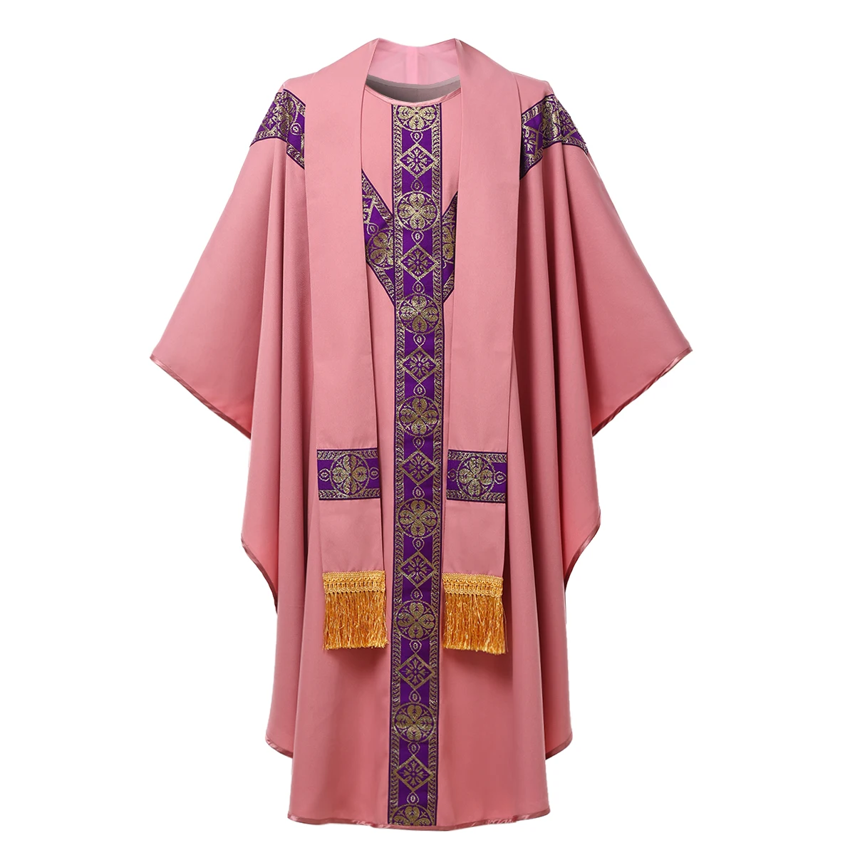 Chasuble Purple Liturgical Vestment for Catholic Church Priest Mass Robe