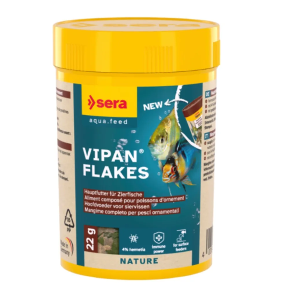 Sera Vipan Flakes Freshwater Fish Food Floating Flakes High Protein ...
