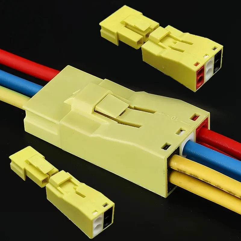 5 PCS Plug-In Hard Straight Wire Connector 2 In, 4 Out, 3 In, 6 Out ...