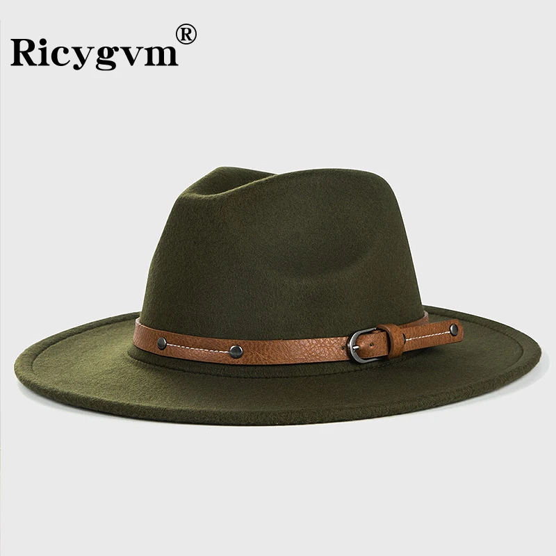 Wool Fedora Hat For Women Men Winter Autumn Fashion Church Jazz Hats ...