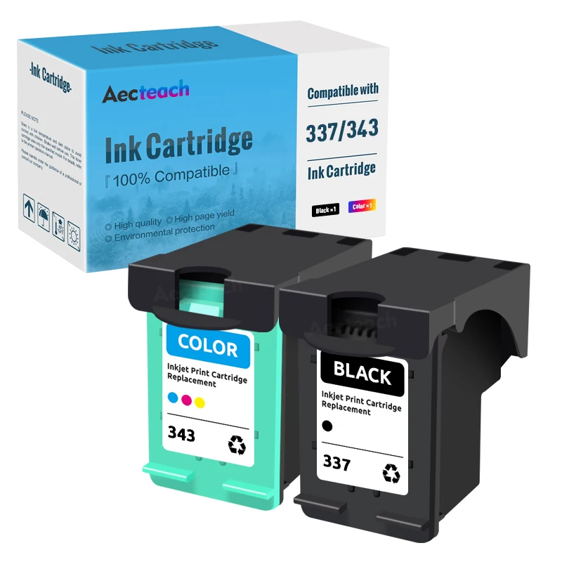 Aecteach-337-343-Ink-Cartridges-Compatible-For-HP337-For-HP343-With-HP ...
